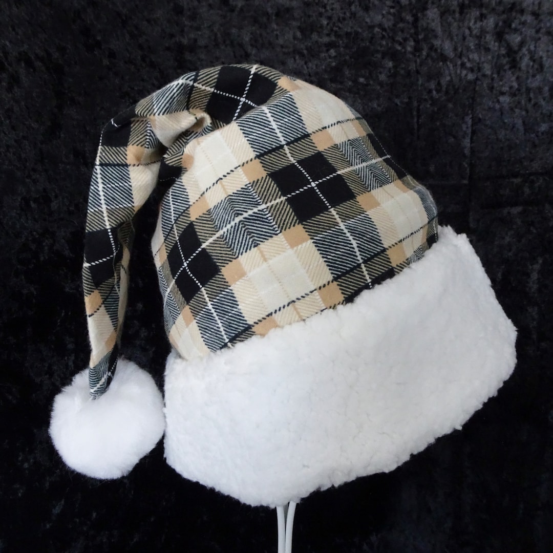 Preppy Plaid Santa Hat - Christmas Party Hat - Plaid Santa - Novelty ...