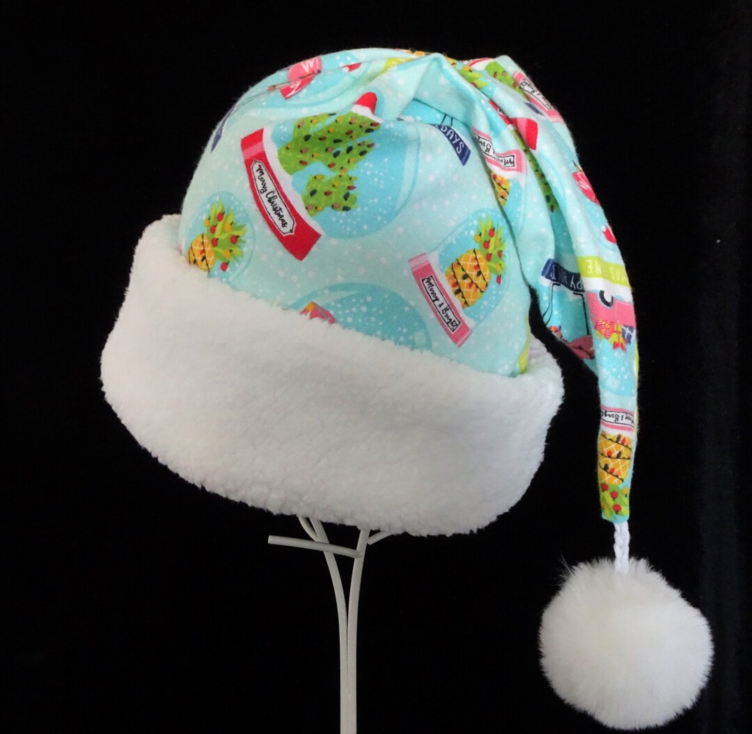 Warm Weather Snow Globe Santa Hat, NEW! Novelty Adult Santa Claus Hat ...