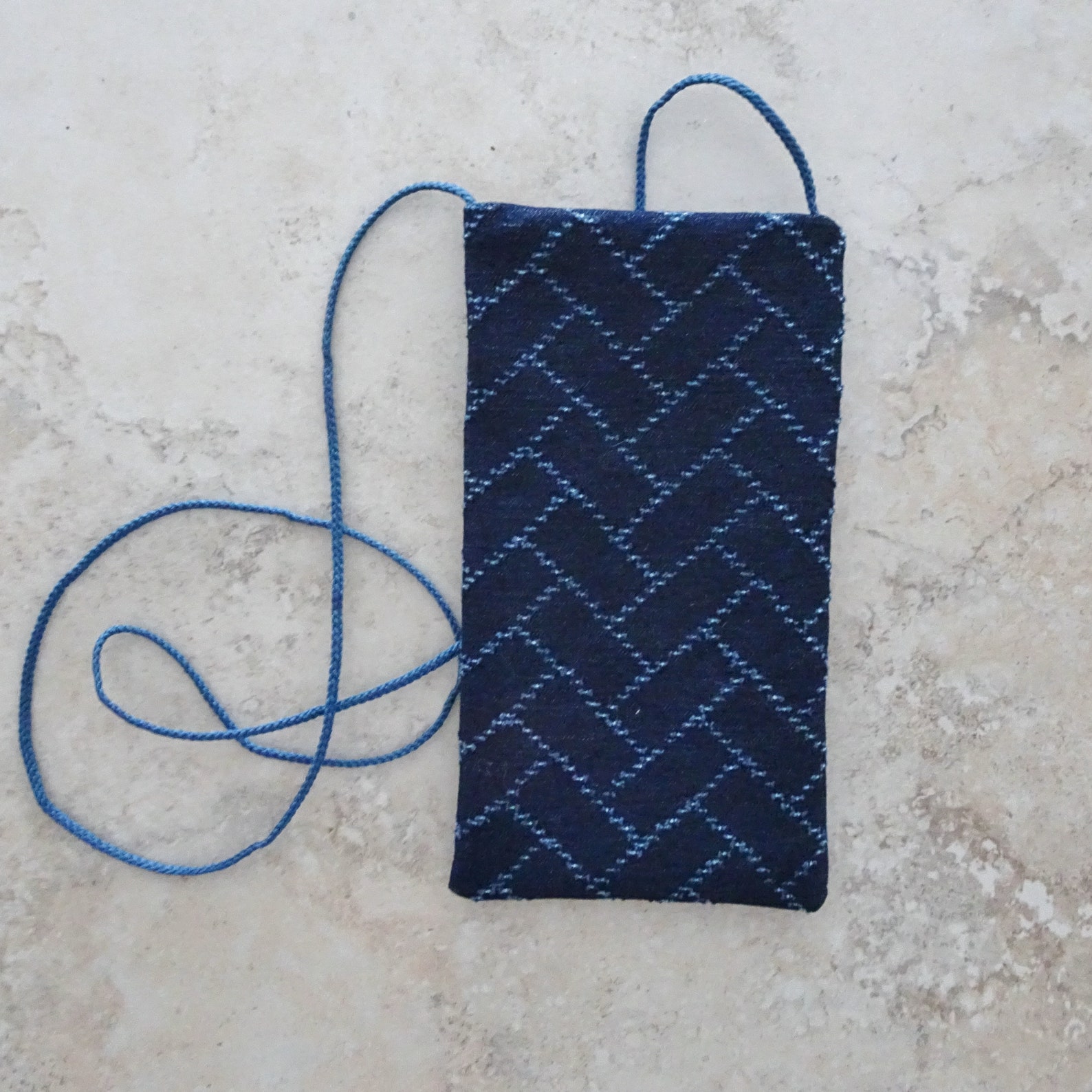 Cell Phone Pouch Blue Denim Strapped Bag Carry Essential | Etsy