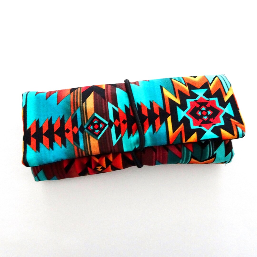 Southwestern Fabric Cable Organizer: Travel Tech Cord Case - Etsy