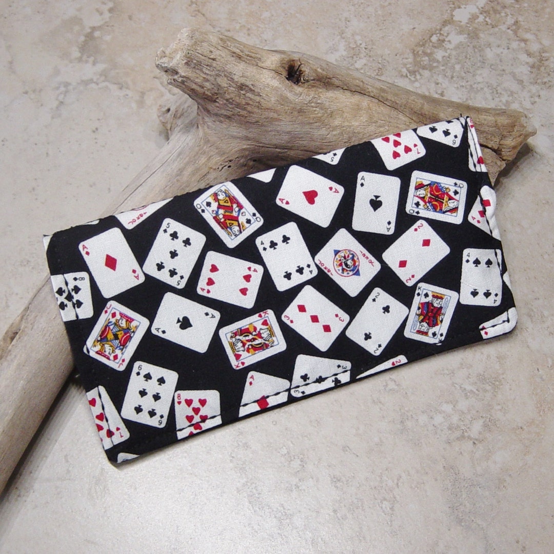 Checkbook Cover Gambler's Gift Playing Card Fabric Checkbook Wallet ...
