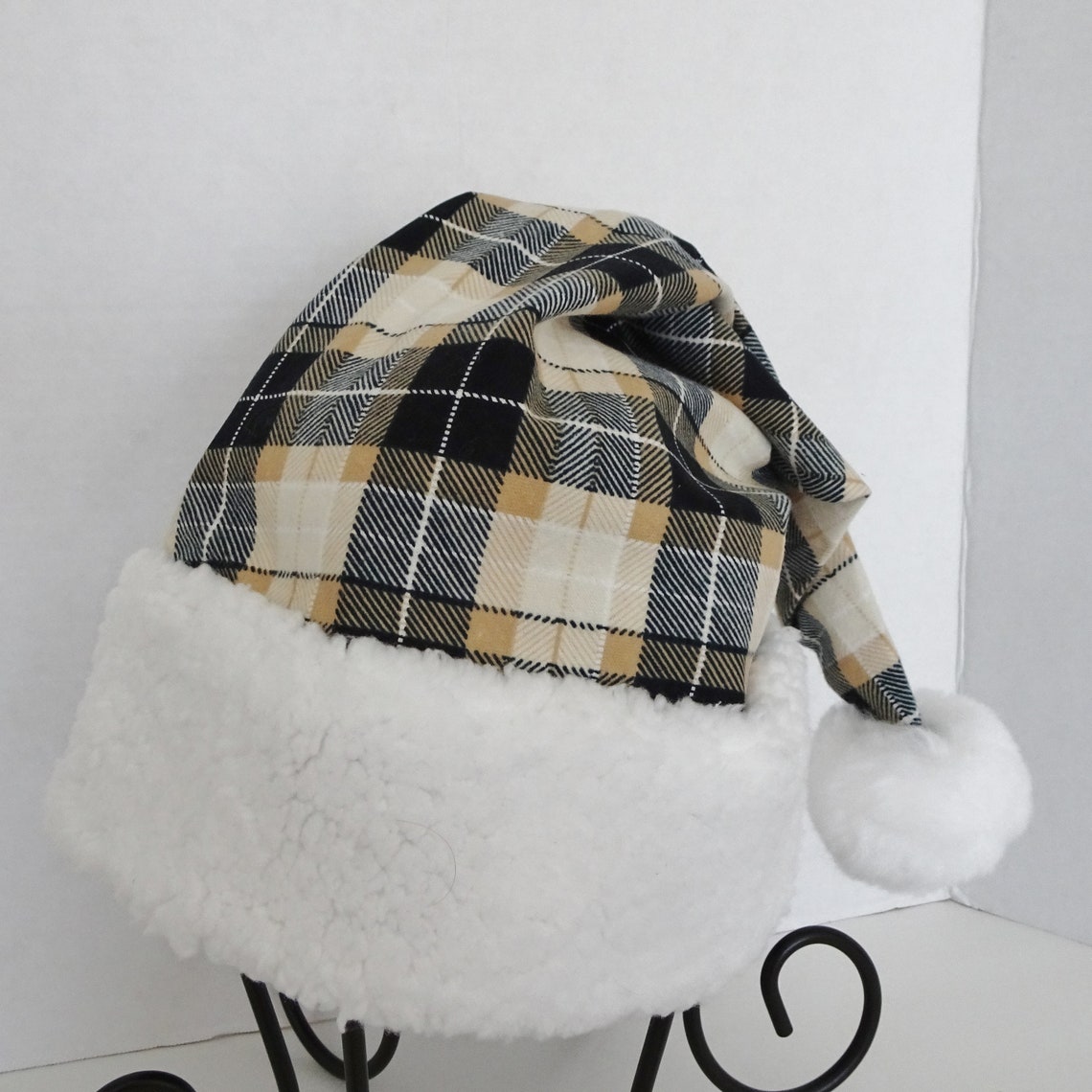Preppy Plaid Santa Hat Christmas Party Hat Plaid Santa - Etsy