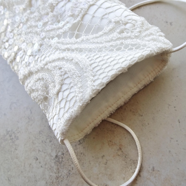 Ivory Lace Necklace Purse Cell Phone Pouch Eyeglass Case - Etsy
