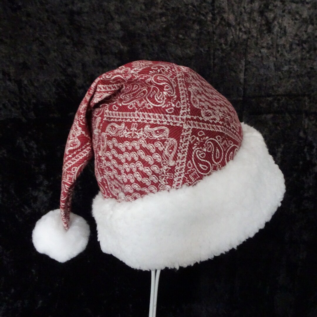 Bandanna Santa Hat, Novelty Santa Hat, Country Santa Claus, Red ...