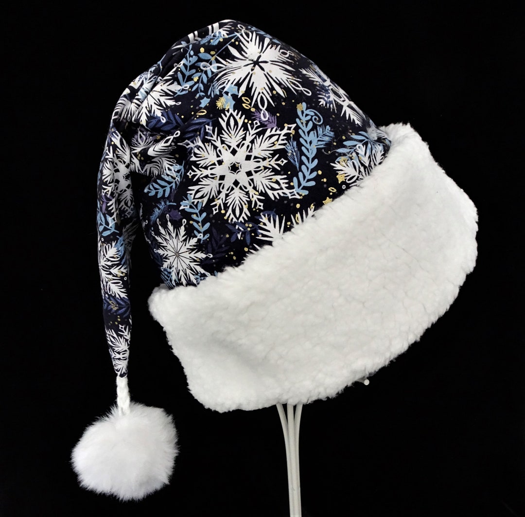 Snowflake Santa Hat, NEW! Christmas Party Hat, Woodland Santa, Adult ...