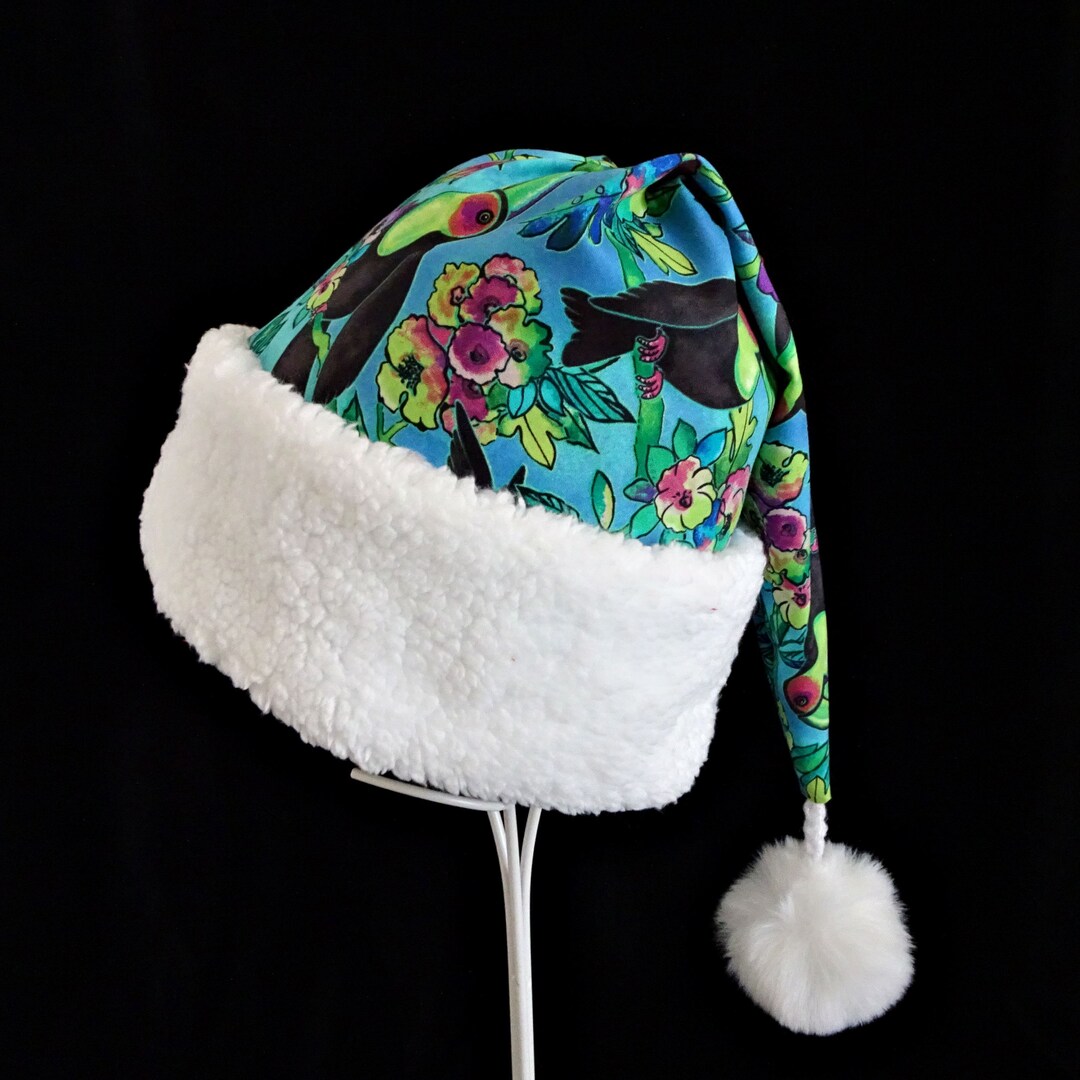 Toucan Santa Hat, Beach Christmas Santa Hat, Warm Weather Santa ...