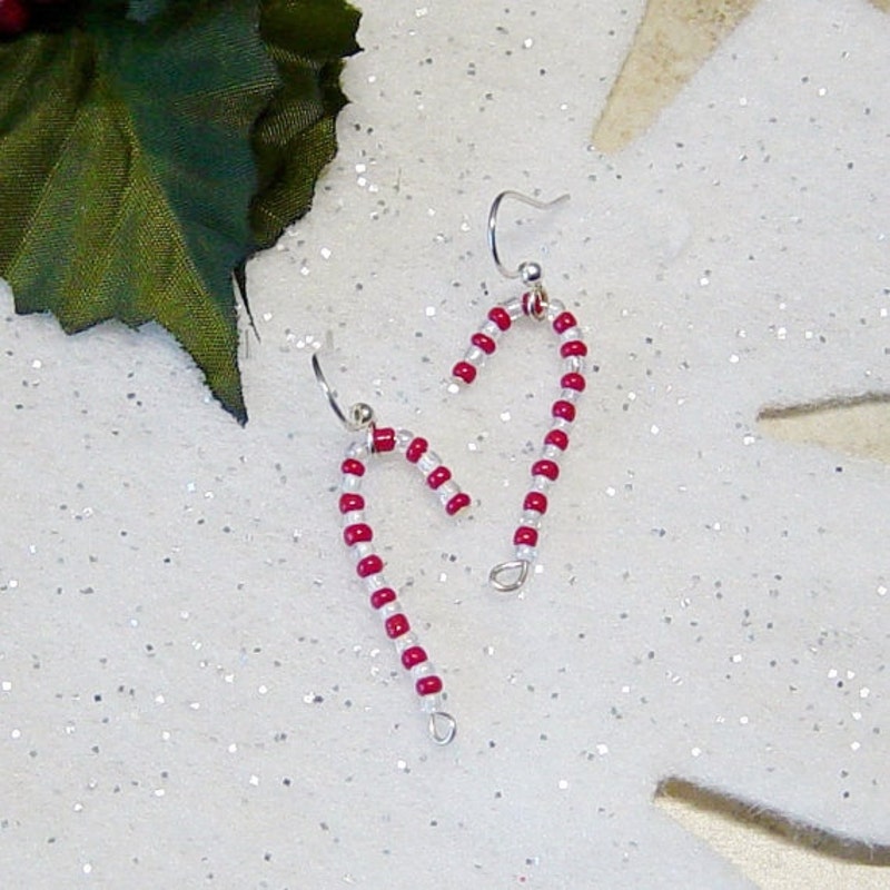 Beaded Candy Cane Etsy