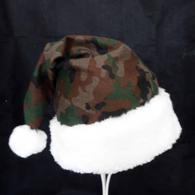 Military Camo Santa Hat Novelty Santa Hat Military - Etsy
