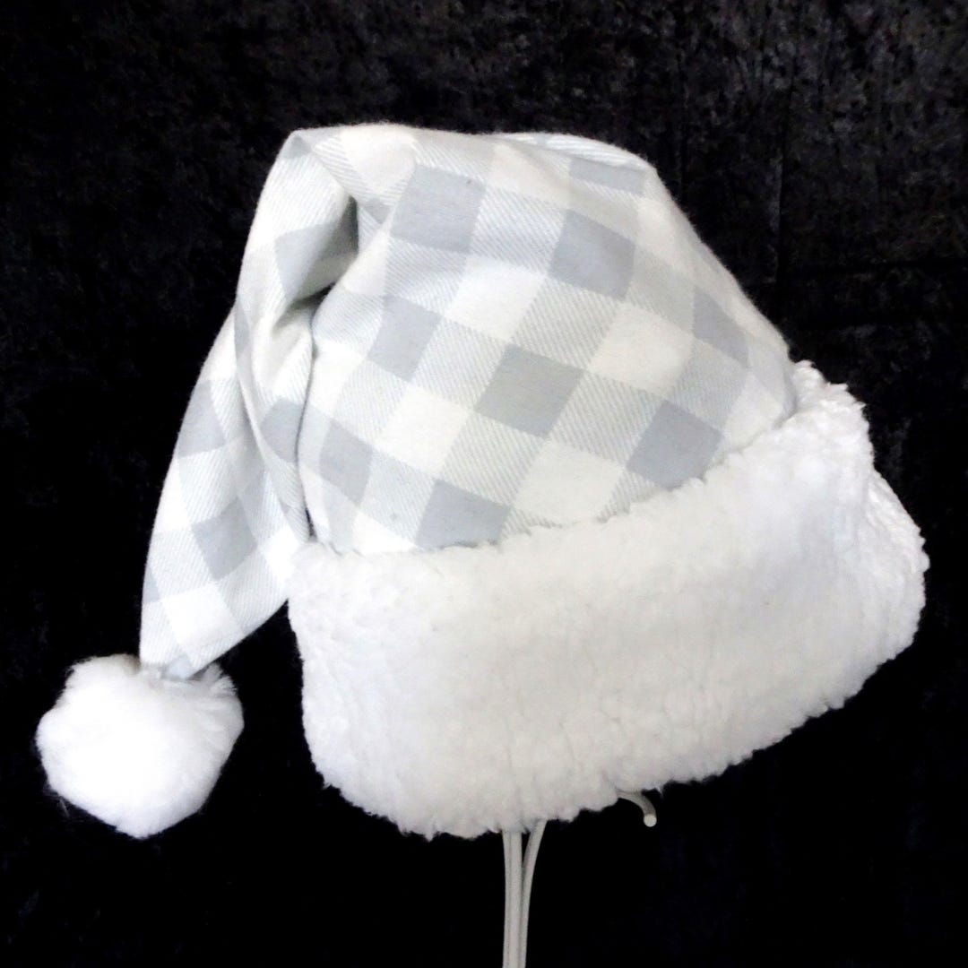 Buffalo Check Flannel Santa Hat: Rustic Farmhouse Christmas - Etsy