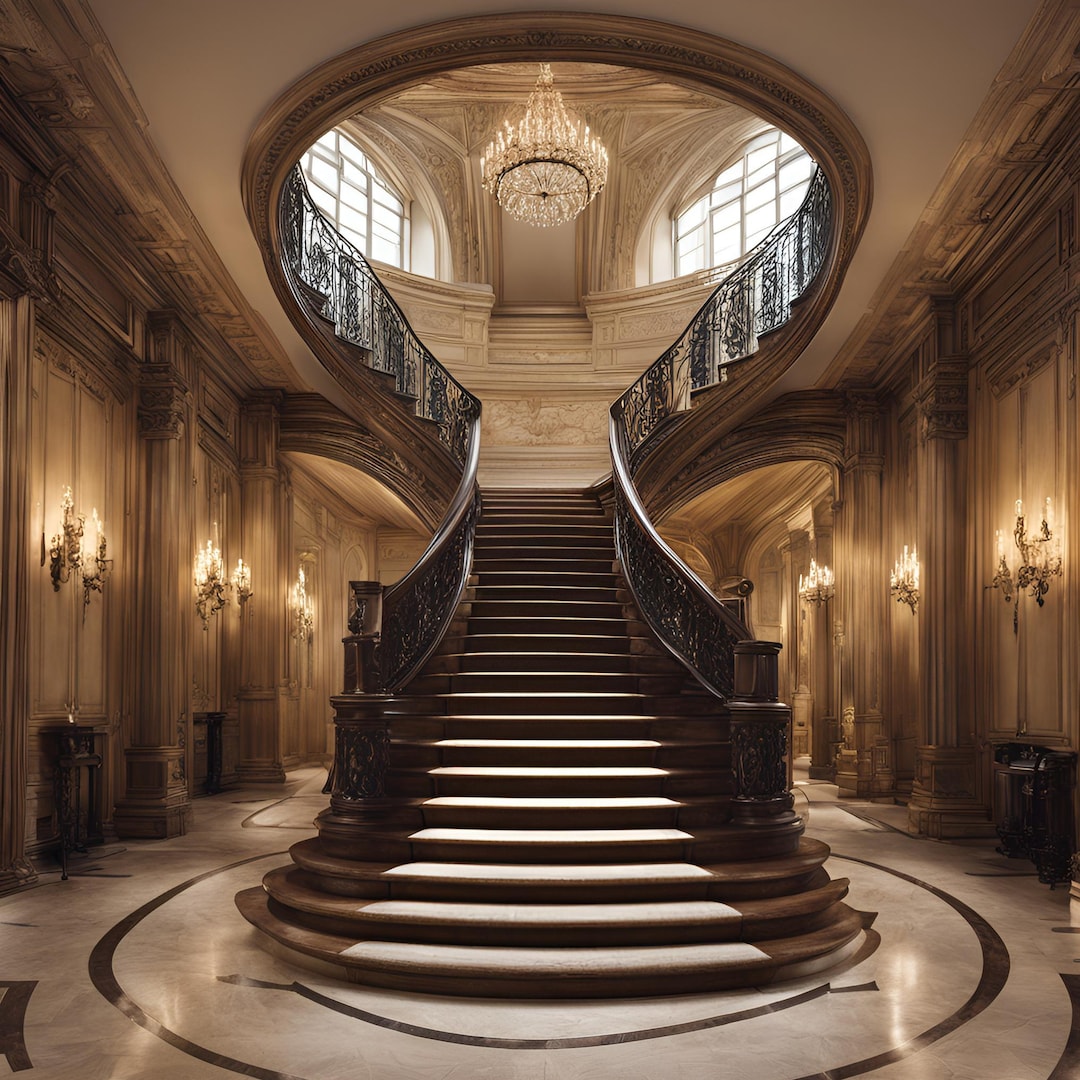 Grand Staircase AI Generated Art Image Jpg Digital Printable - Etsy