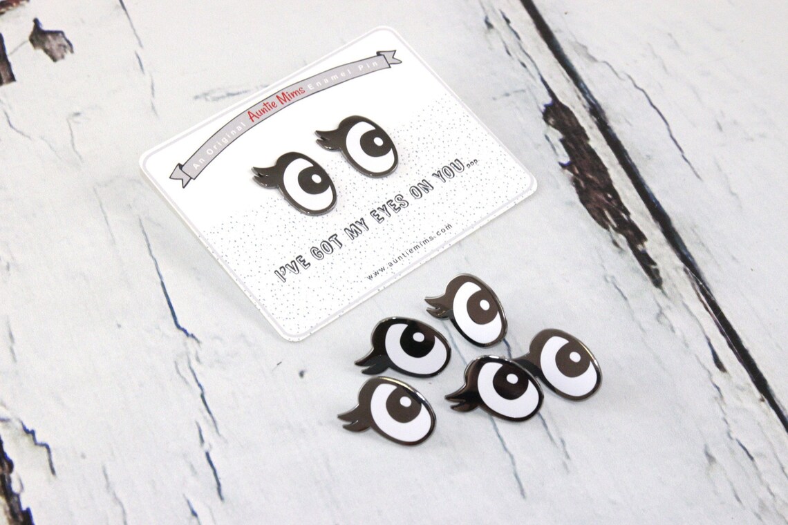 Pair of Eyes Enamel Pins - Etsy