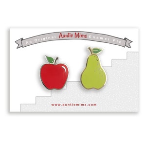 Apples and Pears Enamel Pin Set - Etsy