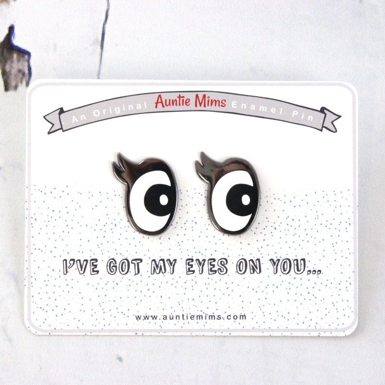 Pair of Eyes Enamel Pins - Etsy