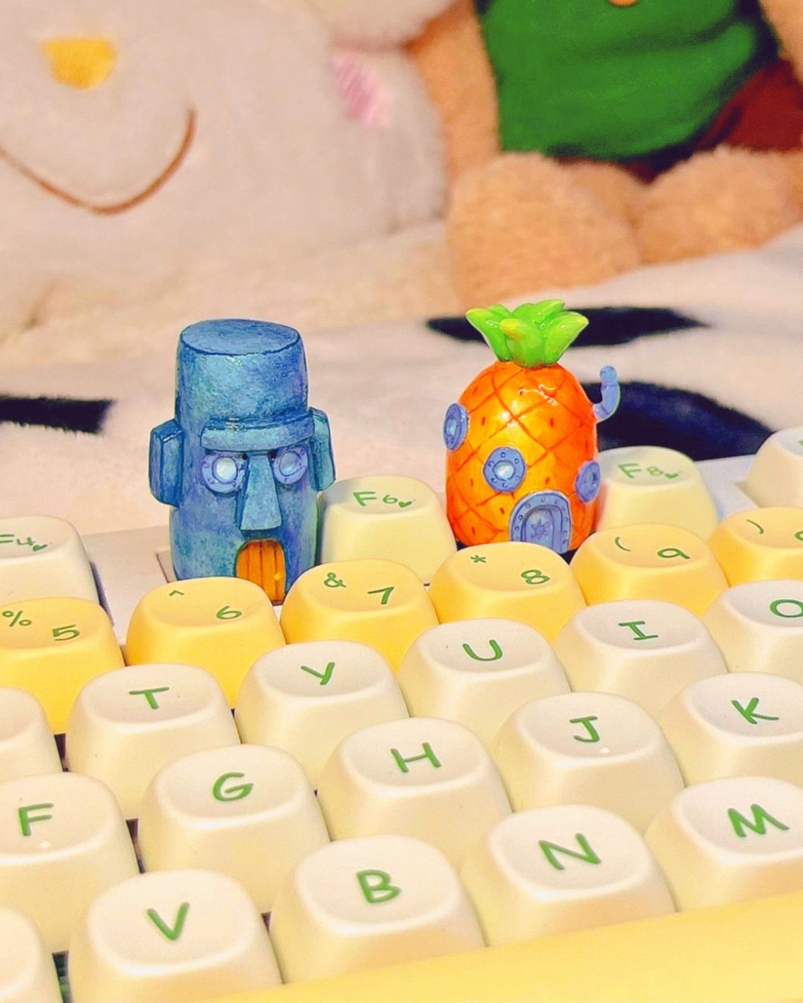 Spongebob Squarepants Pineapple House Octopus Brother Resin Handmade ...