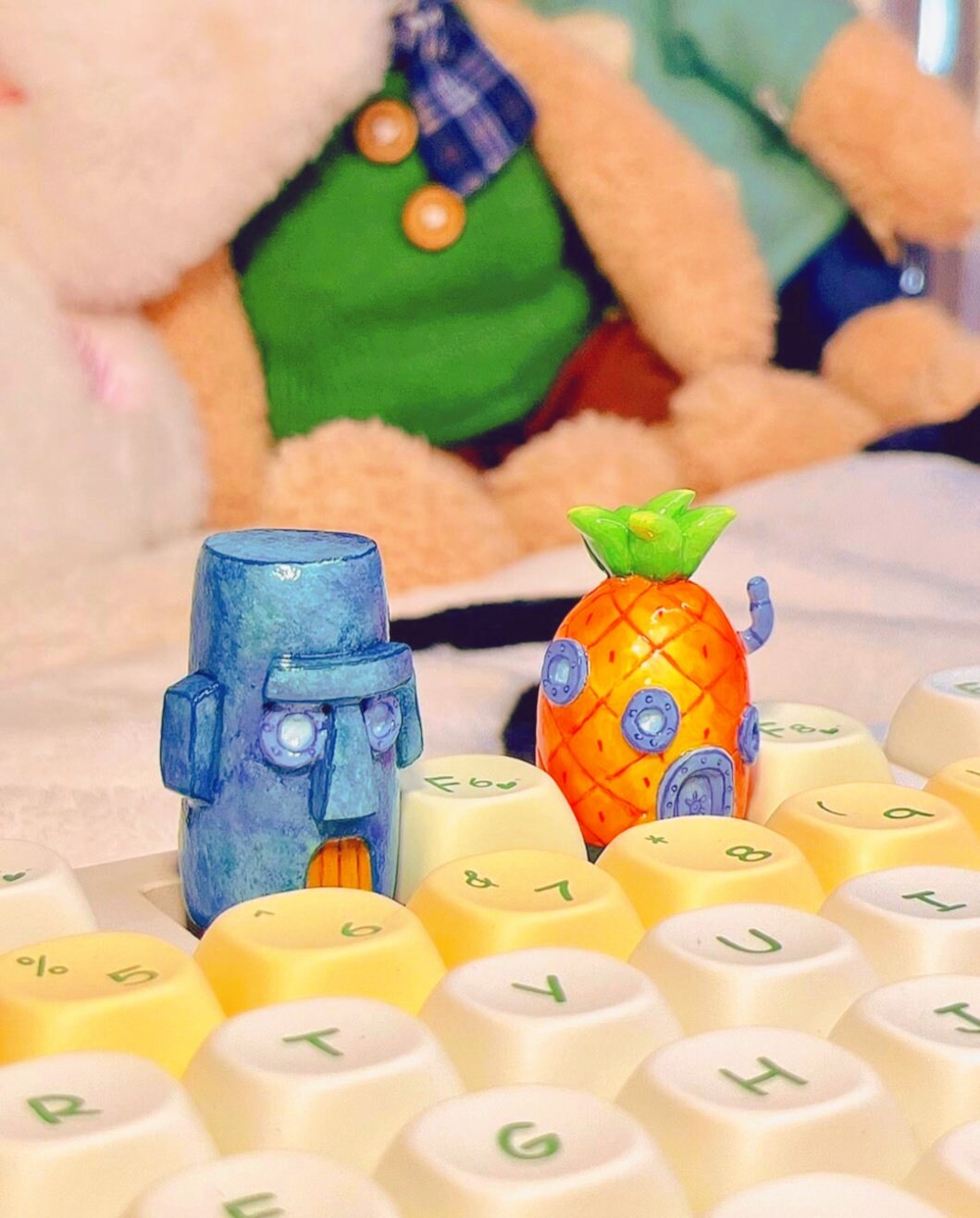 Spongebob Squarepants Pineapple House Octopus Brother Resin Handmade ...