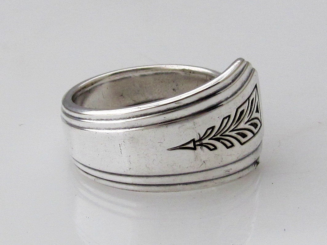 Art Deco Spoon Ring Clarion | Etsy