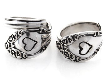 Art Deco Heather Spoon Ring Clean and Smooth Lines - Etsy