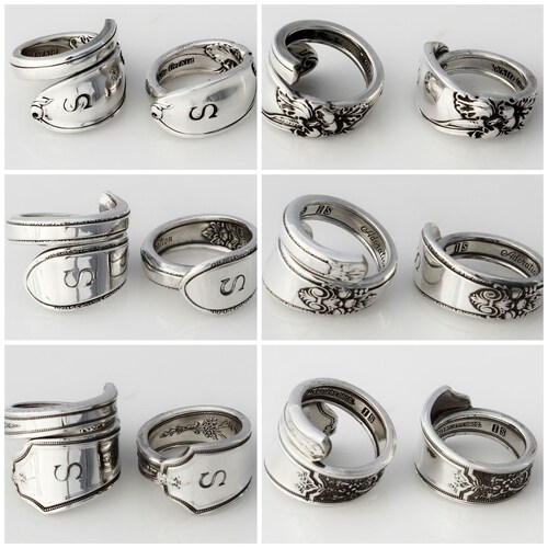 Personalized Spoon Rings Choose Your Letter and Pattern - Etsy