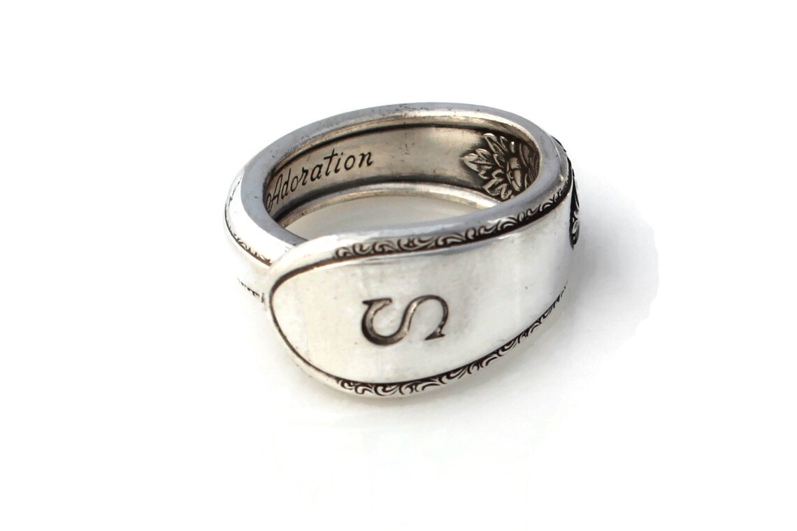 Personalized Spoon Rings Choose Your Letter and Pattern - Etsy