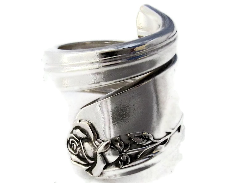 Spoon Ring Long Stemmed Rose Pattern Size 5 6 7 8 9 10 11 12 - Etsy