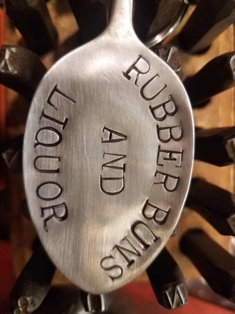 Personalized Spoon Hand Stamped Custom Keychain Personalized Gift ...