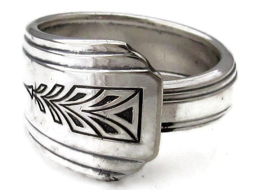 Art Deco Spoon Ring Clarion - Etsy