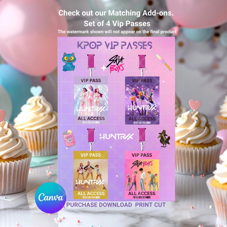 Kpop Demon Hunters Huntrix Saja Boys Birthday Banner: Printable Party ...