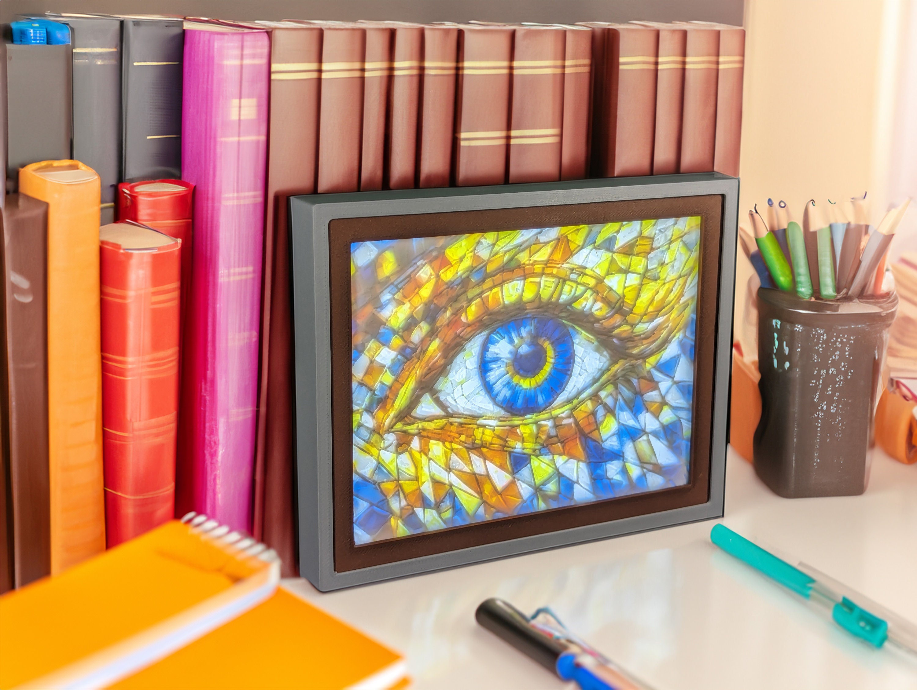 Mosaic Eye - Unique 3D Printed Lithophane Decoration: Custom Lithophane ...