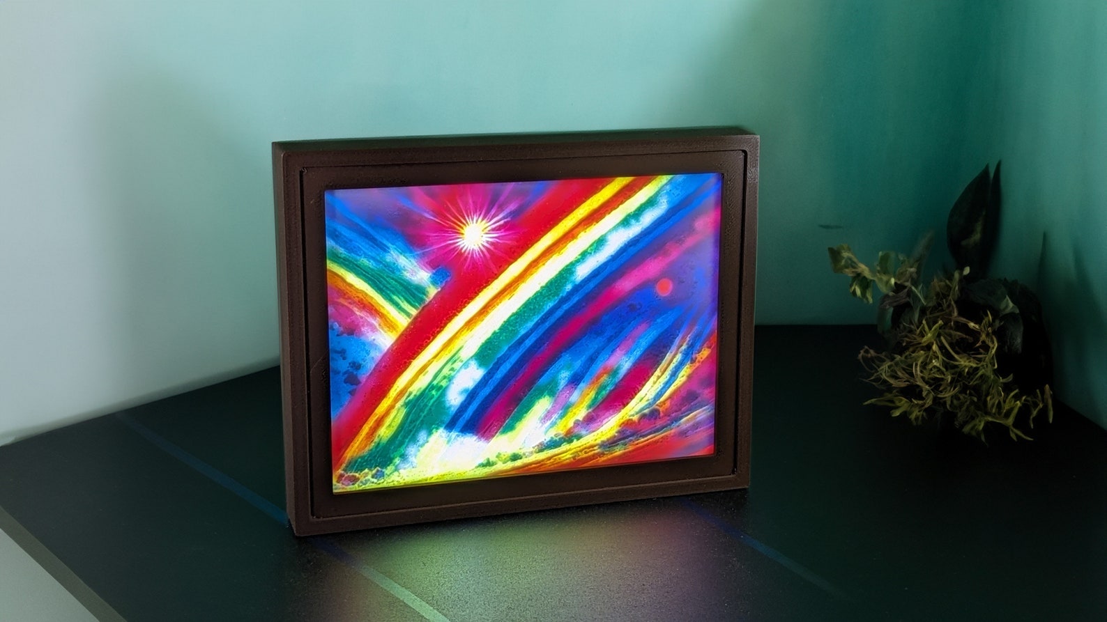 Vibrant Lithophane Art: Rainbow Abstract - Etsy