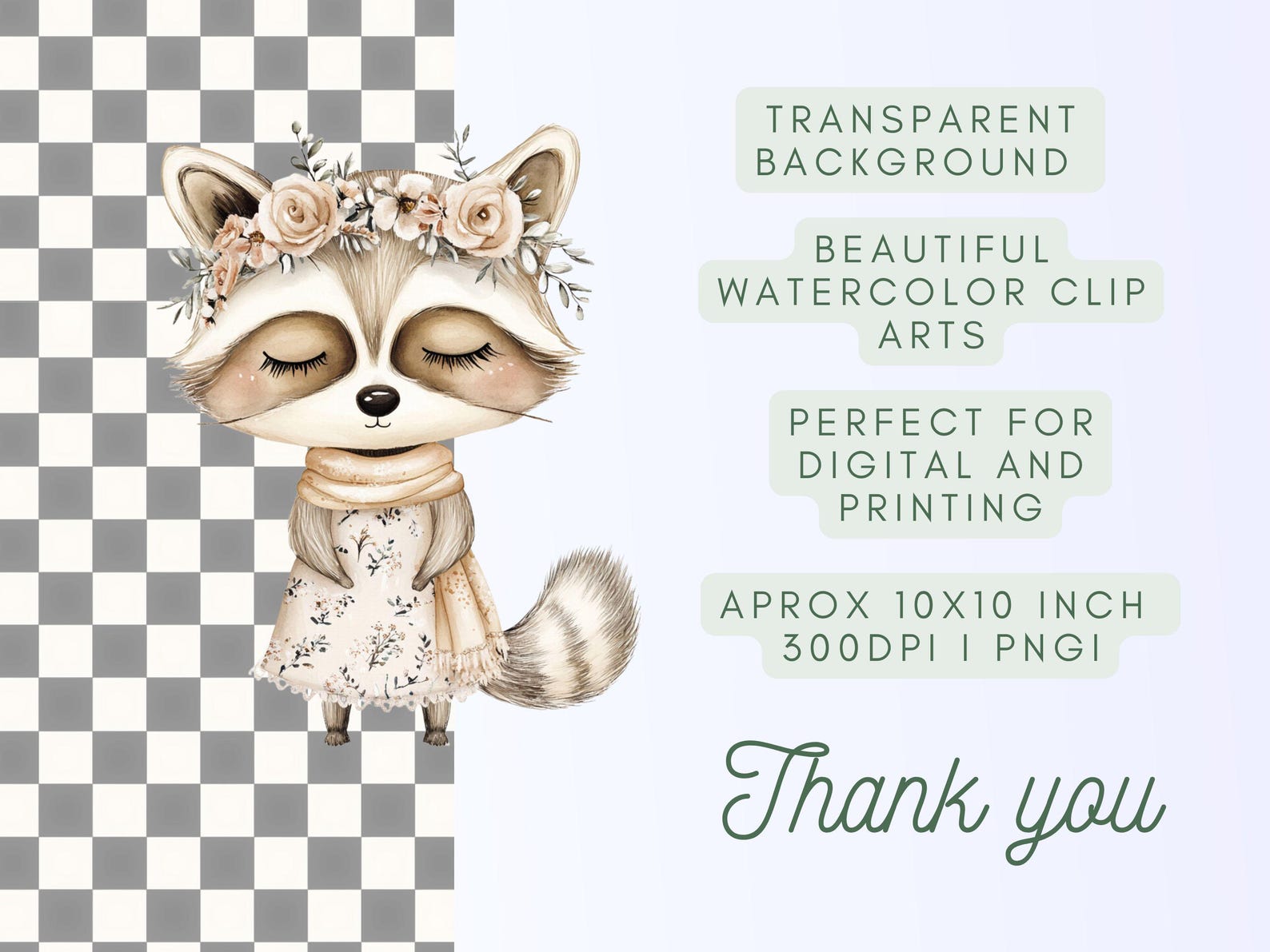 Boho Woodland Animals Watercolor Clipart Bundle, Cute Forest Animals ...