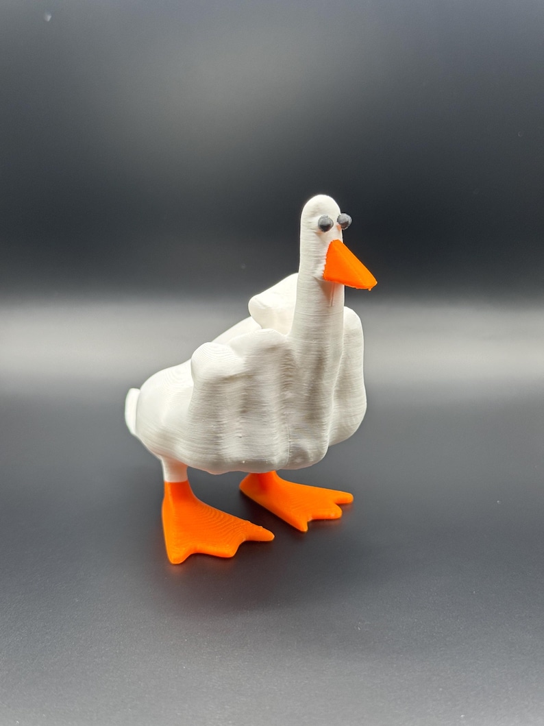 Middle Finger Statue Duck You Resin Statue Meme Decoration Funny Middle ...