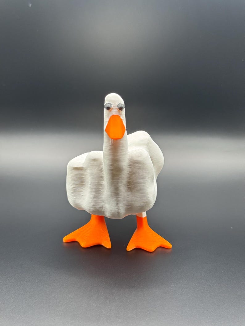 Middle Finger Statue Duck You Resin Statue Meme Decoration Funny Middle ...