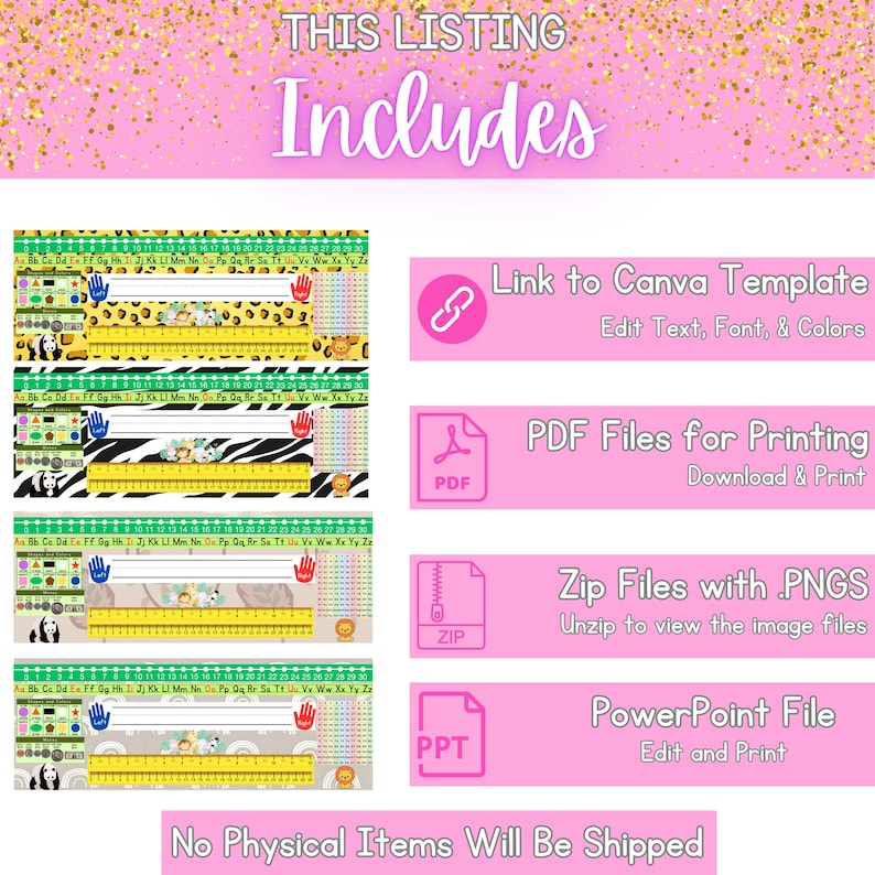 Student Desk Name Tag Printable, Desk Decoration Classroom Desk ...