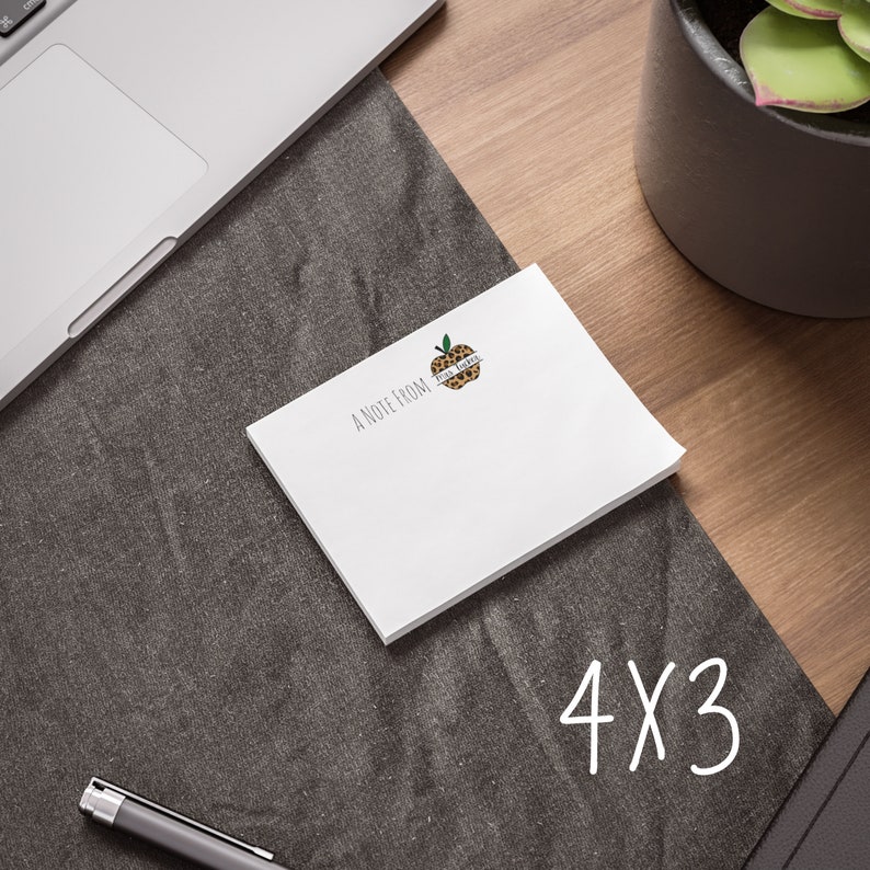 Personalized Teacher Sticky Notes Custom Note Pads, Teacher Gift ...