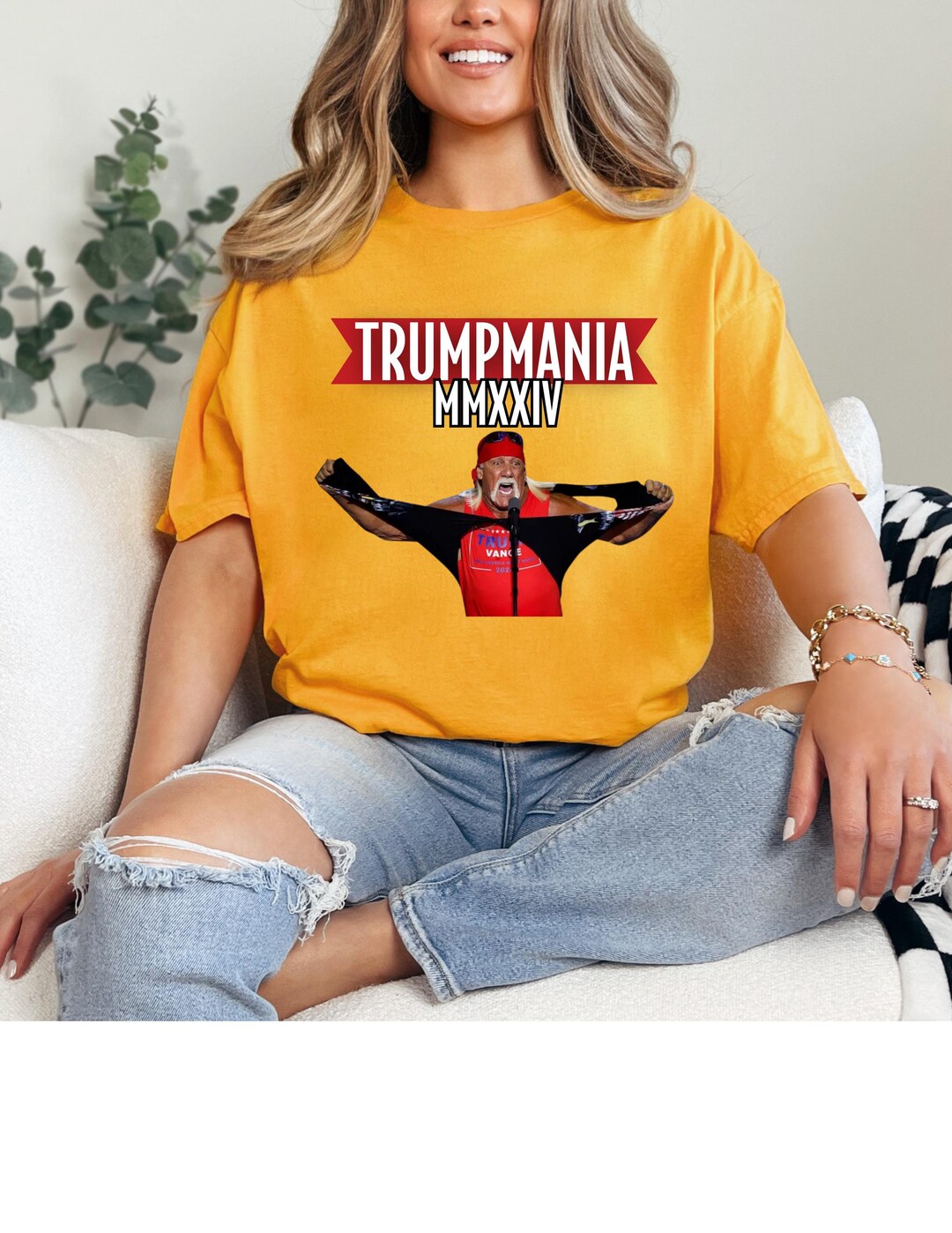 Trumpmania Hulk Hogan Style Shirt, Trump for President 2024 Republican ...