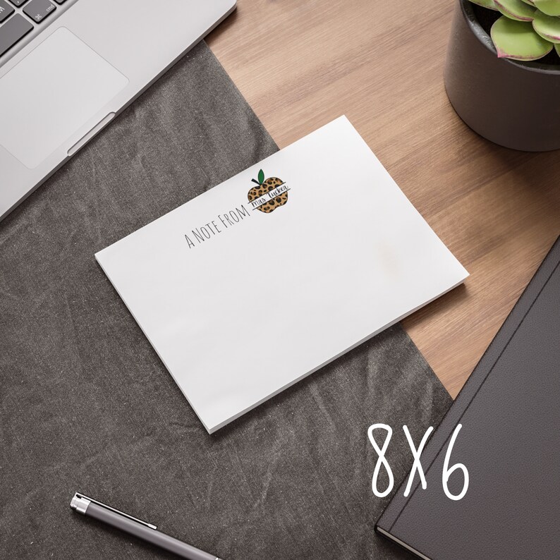 Personalized Teacher Sticky Notes Custom Note Pads, Teacher Gift ...