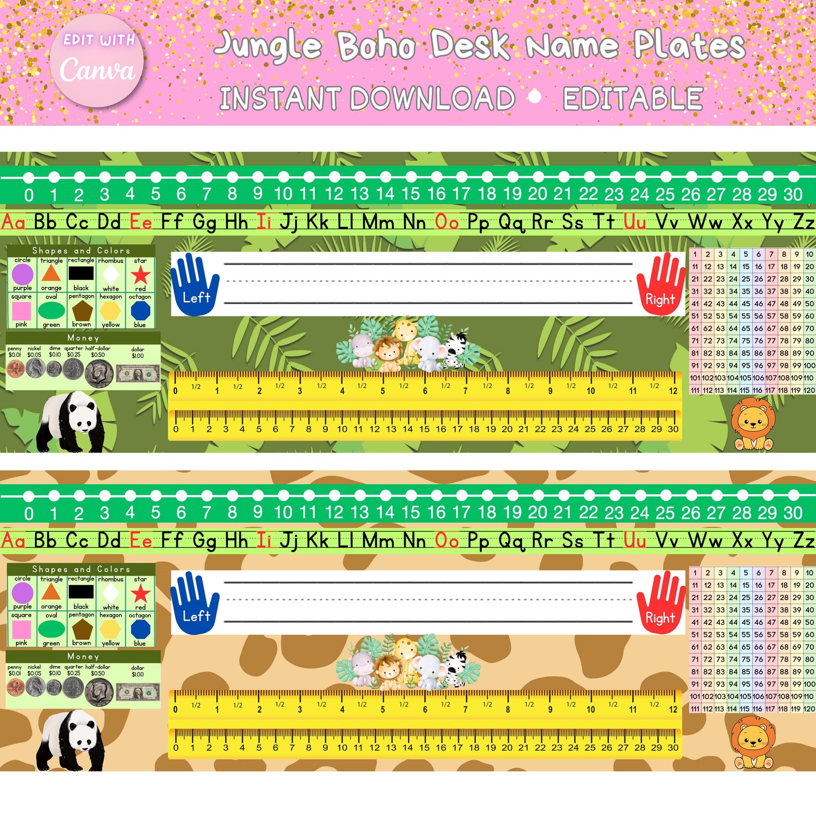 Student Desk Name Tag Printable, Desk Decoration Classroom Desk ...