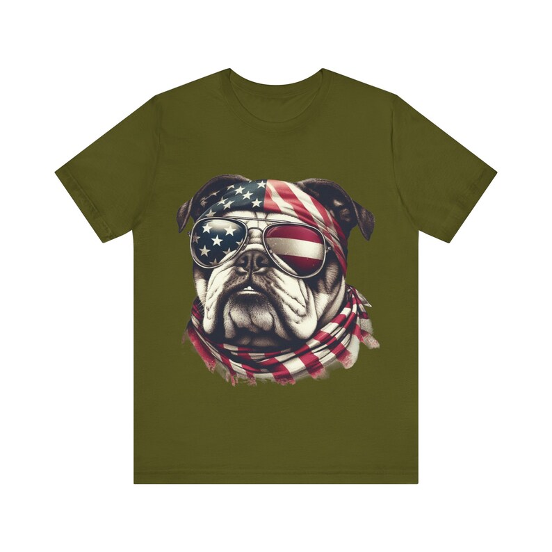 Patriotic 4th of July English Bulldog T-shirt Celebrate Independence ...