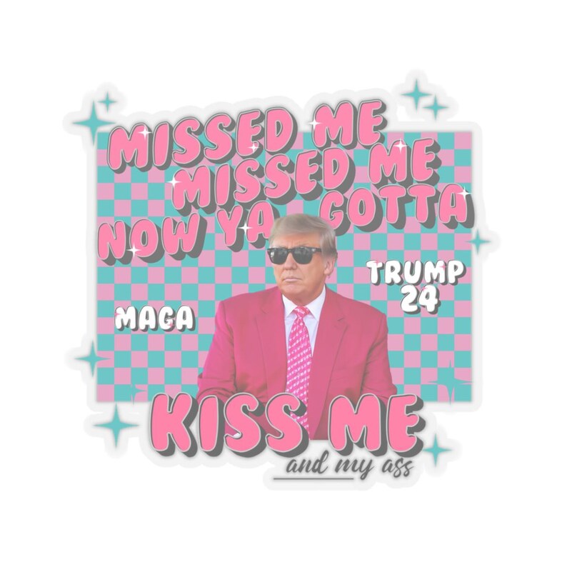 Trump Fist Pump Shot Bumper Sticker You Missed Trump 2024 Trump for ...