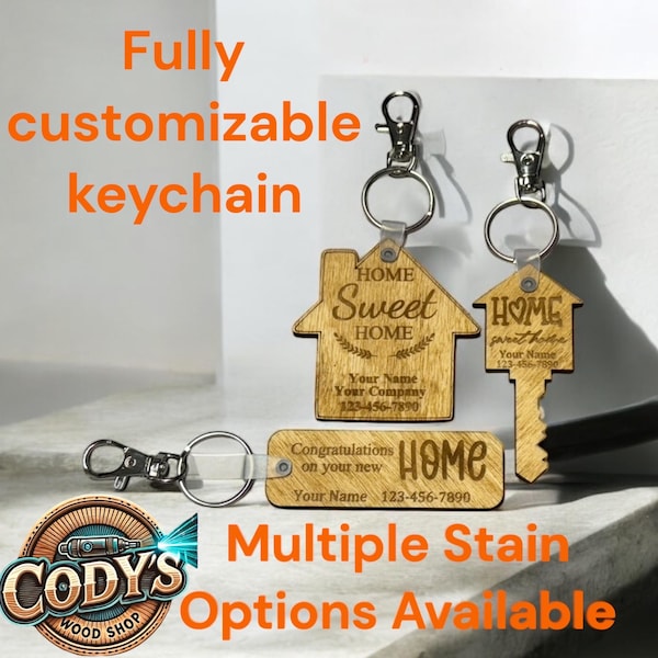 Realtor Keychain - Etsy