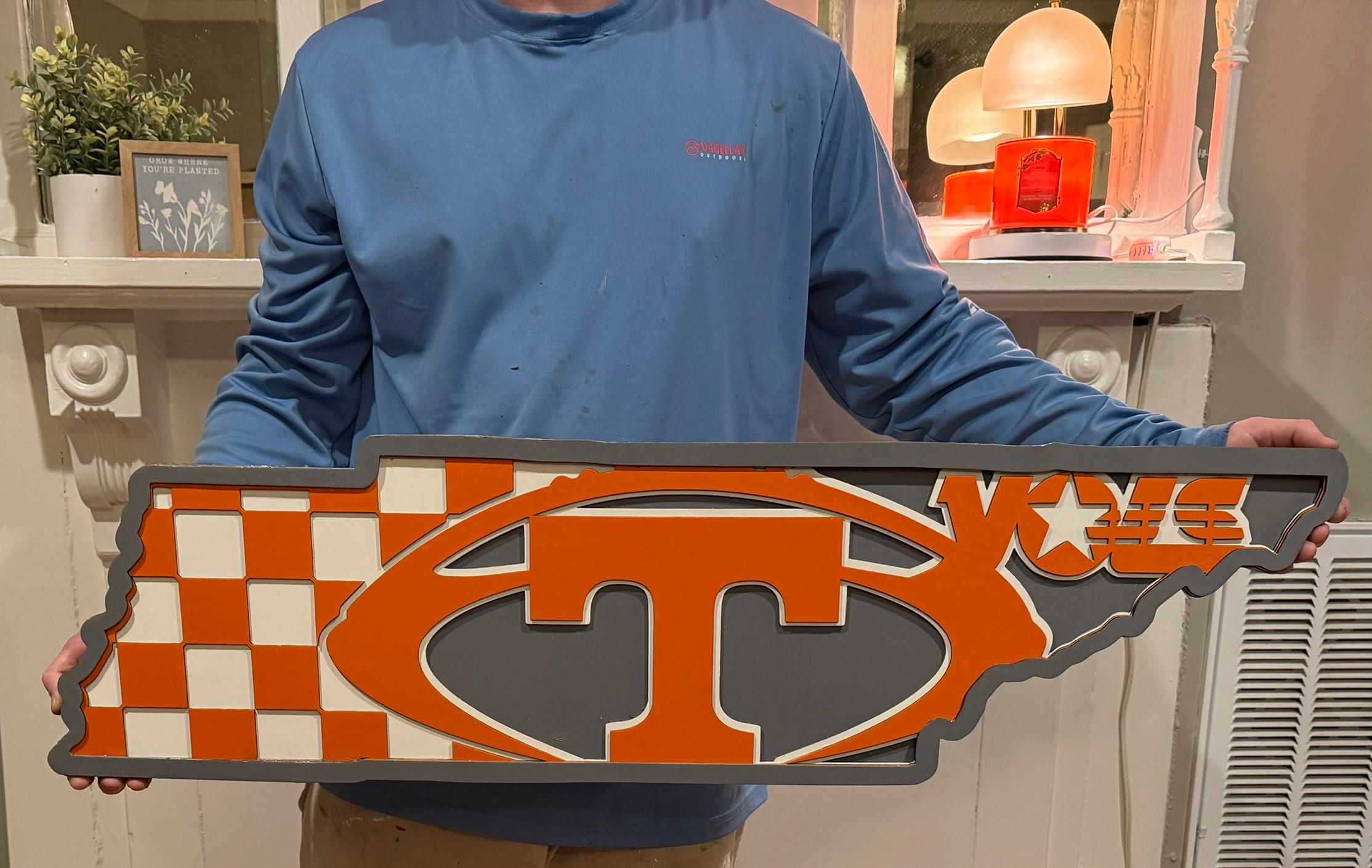 Tennessee Vols 3D Layered Wall Art, Man Cave Sign, Wood Sign, Wood ...
