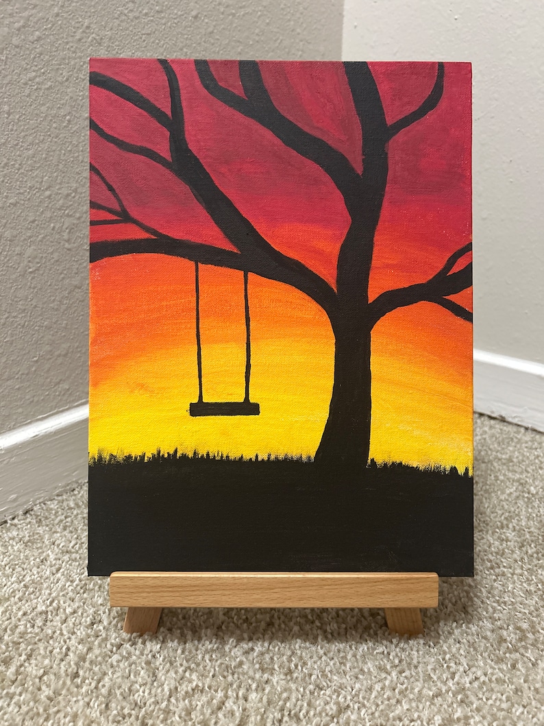 Original Sunset Canvas Painting - Etsy