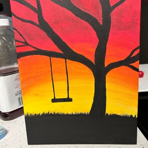 Original Sunset Canvas Painting - Etsy