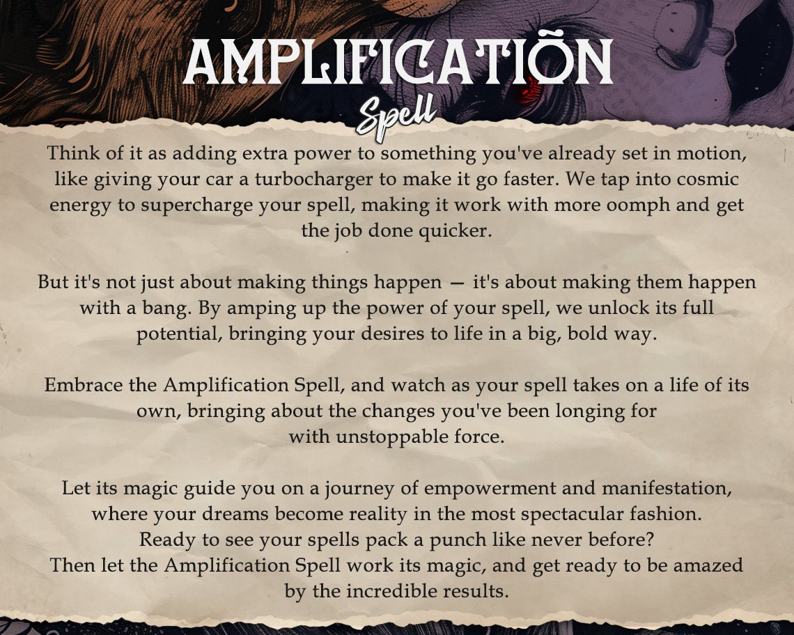 POWERFUL AMPLIFICATION SPELL, Spell Booster, Speed up Your Spell, Boost ...