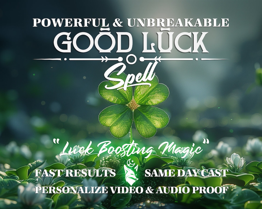 POWERFUL ATTRACT LUCK Spell, Good Luck Spell, Fast Spell Casting, Luck ...
