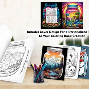 Life in A Jar Coloring Book for Adults and Teens - 42 Pages - Printable ...