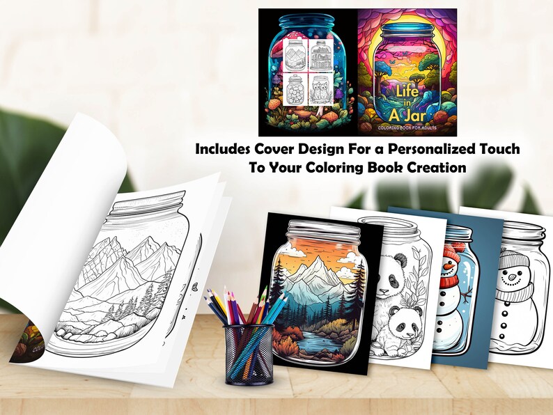 Life in A Jar Coloring Book for Adults and Teens 42 Pages Printable PDF ...