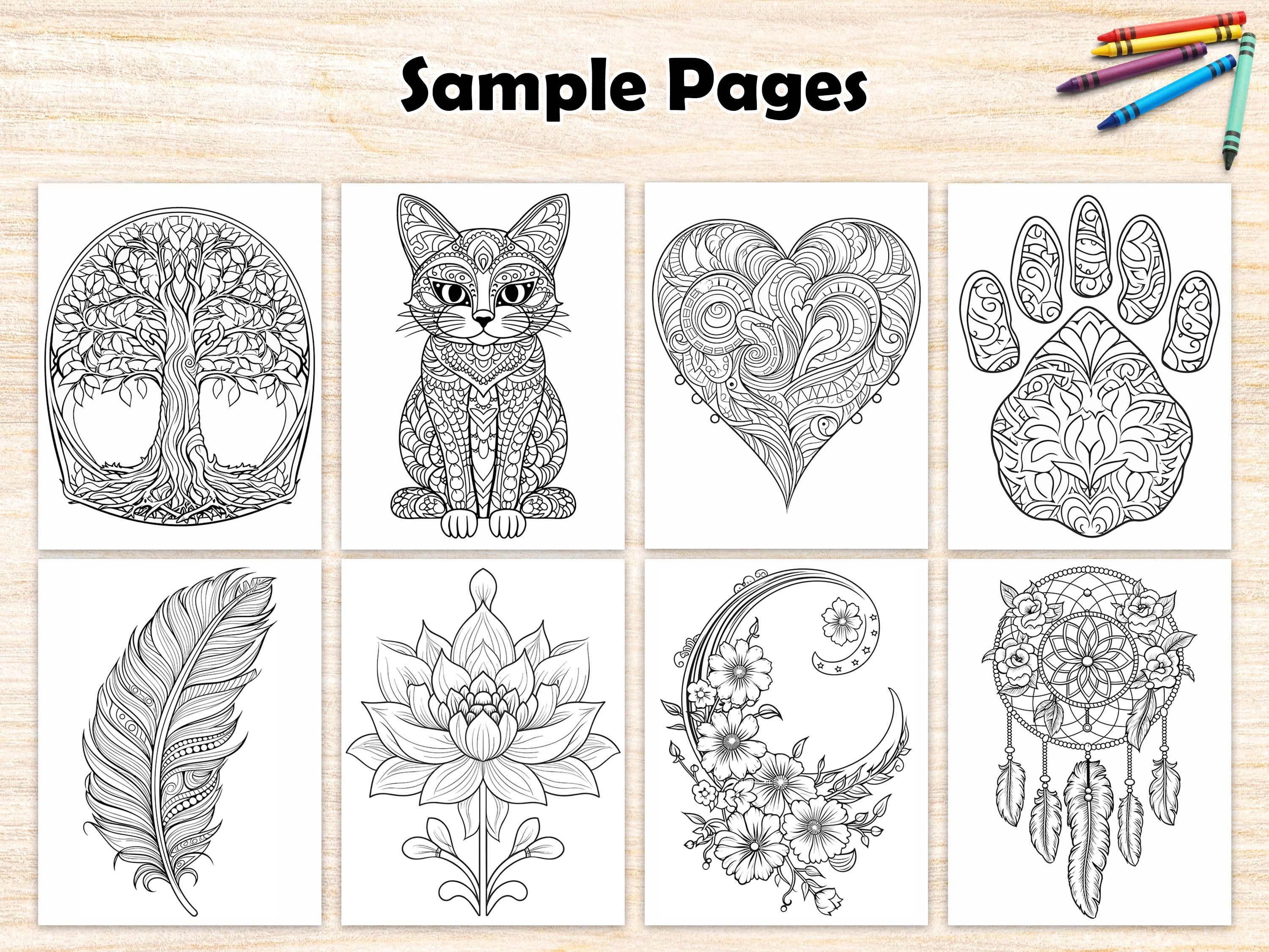 Boho Minimalist Coloring Book: Relax and Unwind With 50 Pages Printable ...