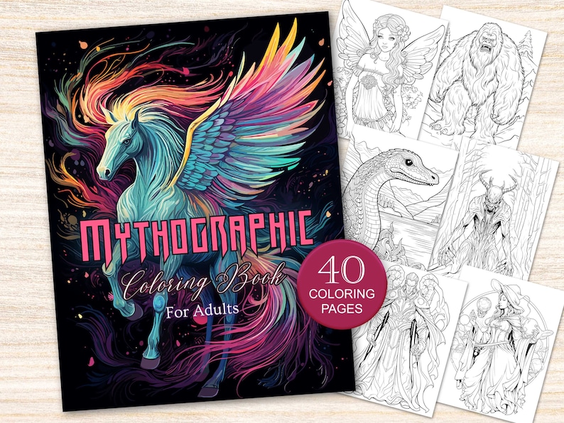 40 Printable Coloring Pages of Mythical Creatures for Adults and Teens ...