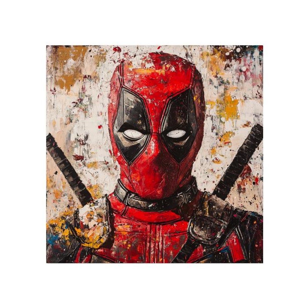 Deadpool Digital Vangogh 4 Painting 3000x3000px - Etsy